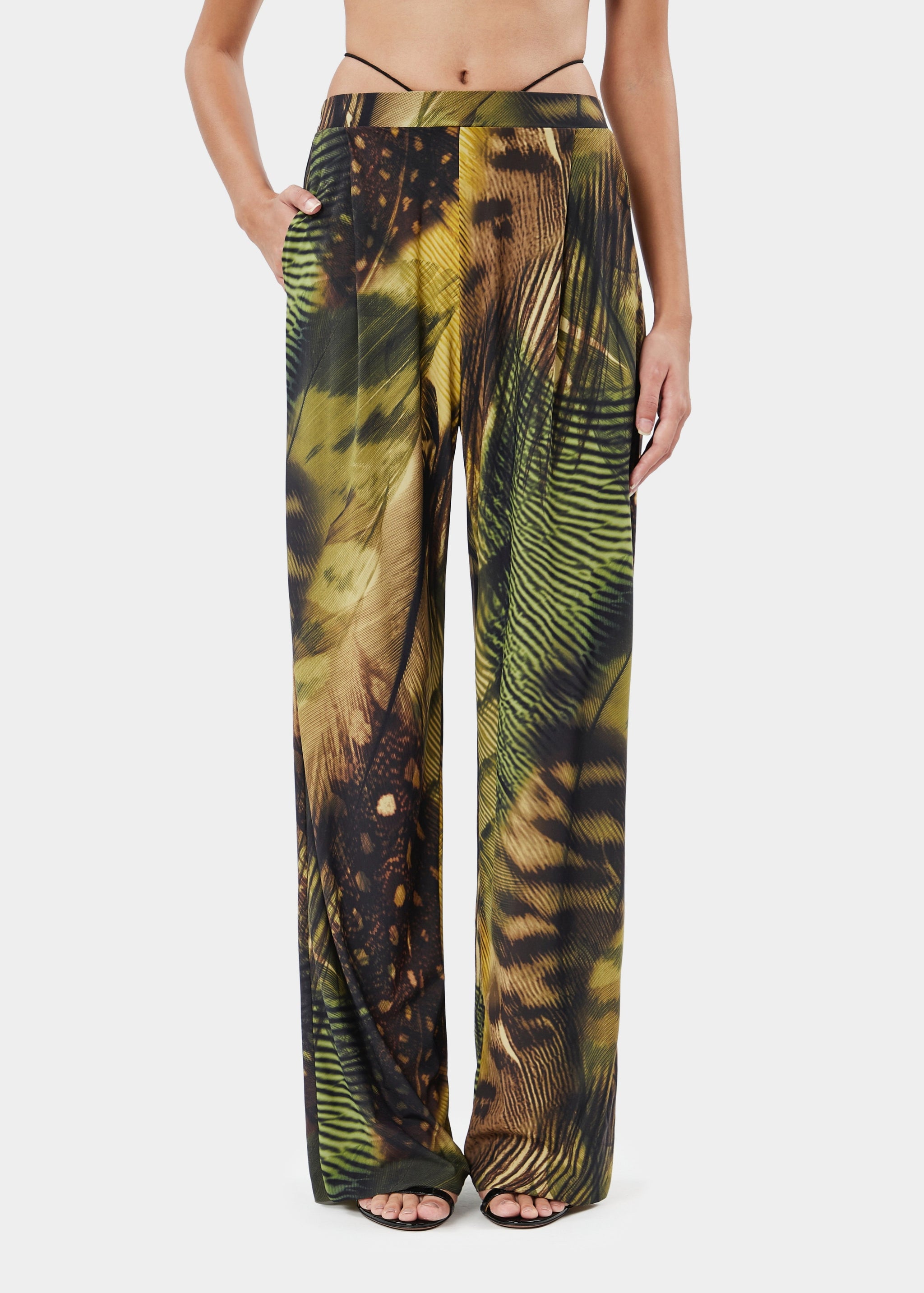 Gal jungle wide-leg pants | Amazuìn